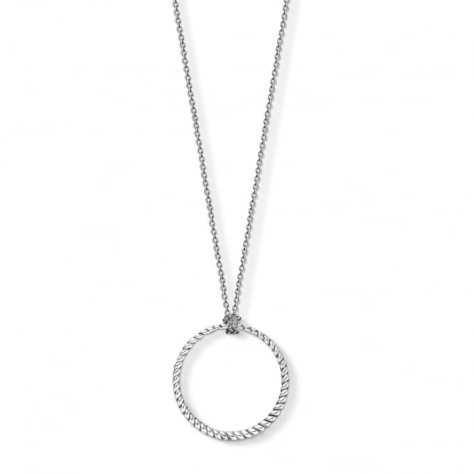 Large Circle Charm Necklace - Necklaces from Bradbury's The Jewellers UK